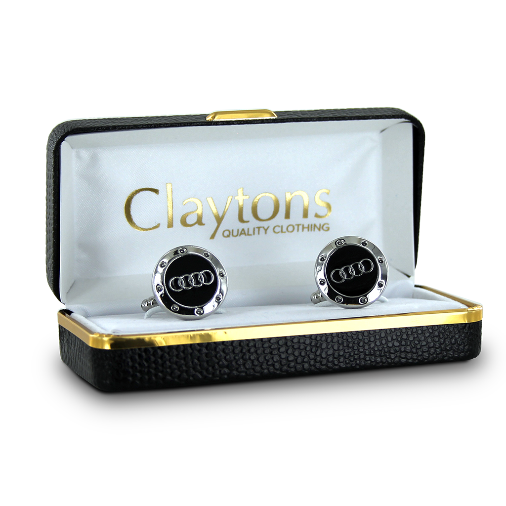 Audi Rhodium Cufflinks Black – Claytons Quality Clothing